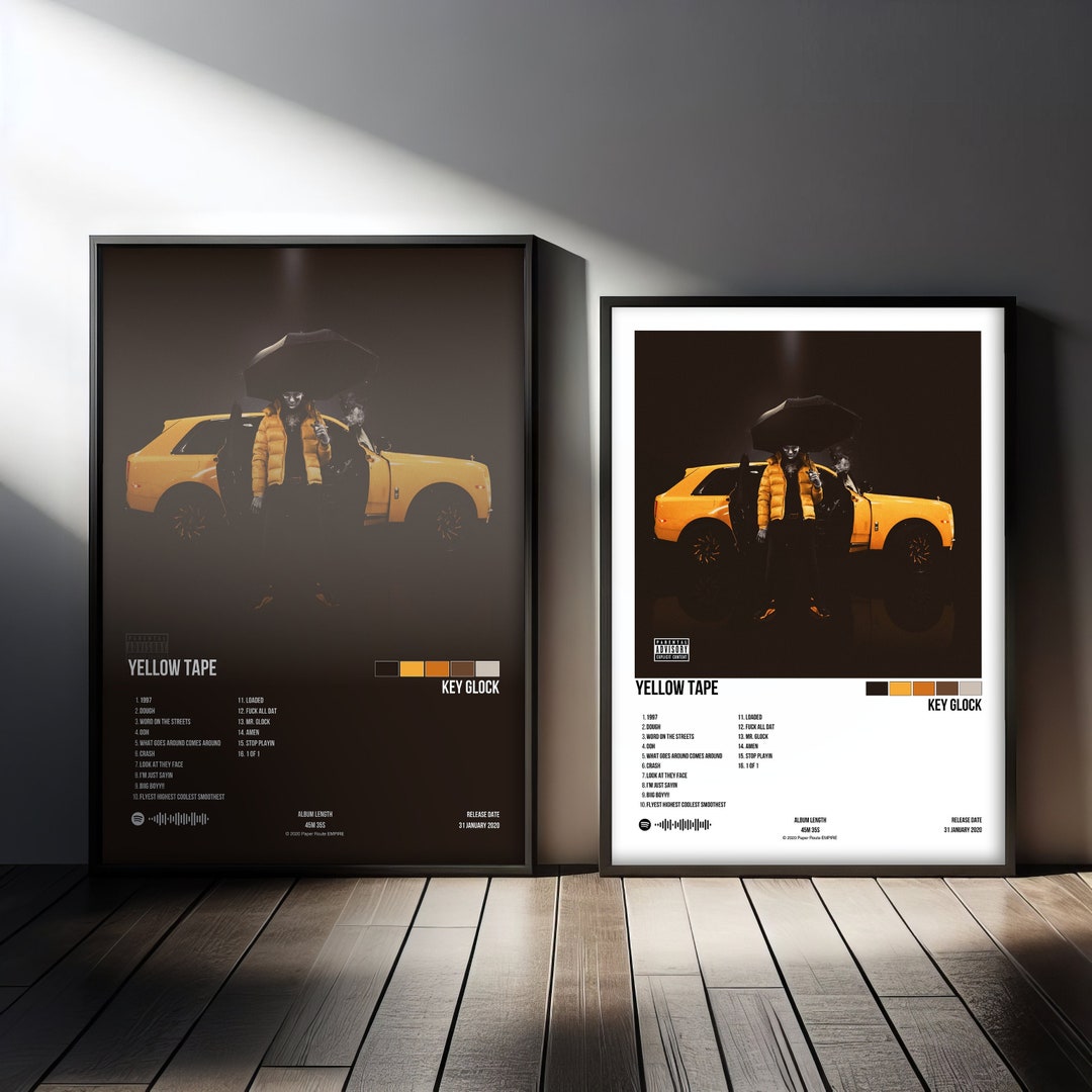 YELLOW TAPE Album Poster Key Glock Printable Wall Art Wall Decor - Etsy