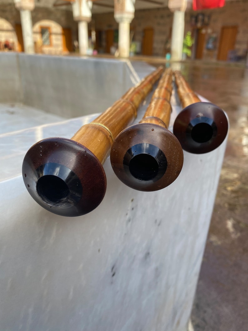 Authentic 3-piece Professional Bamboo Turkish Ney Flute Set Handcrafted ...