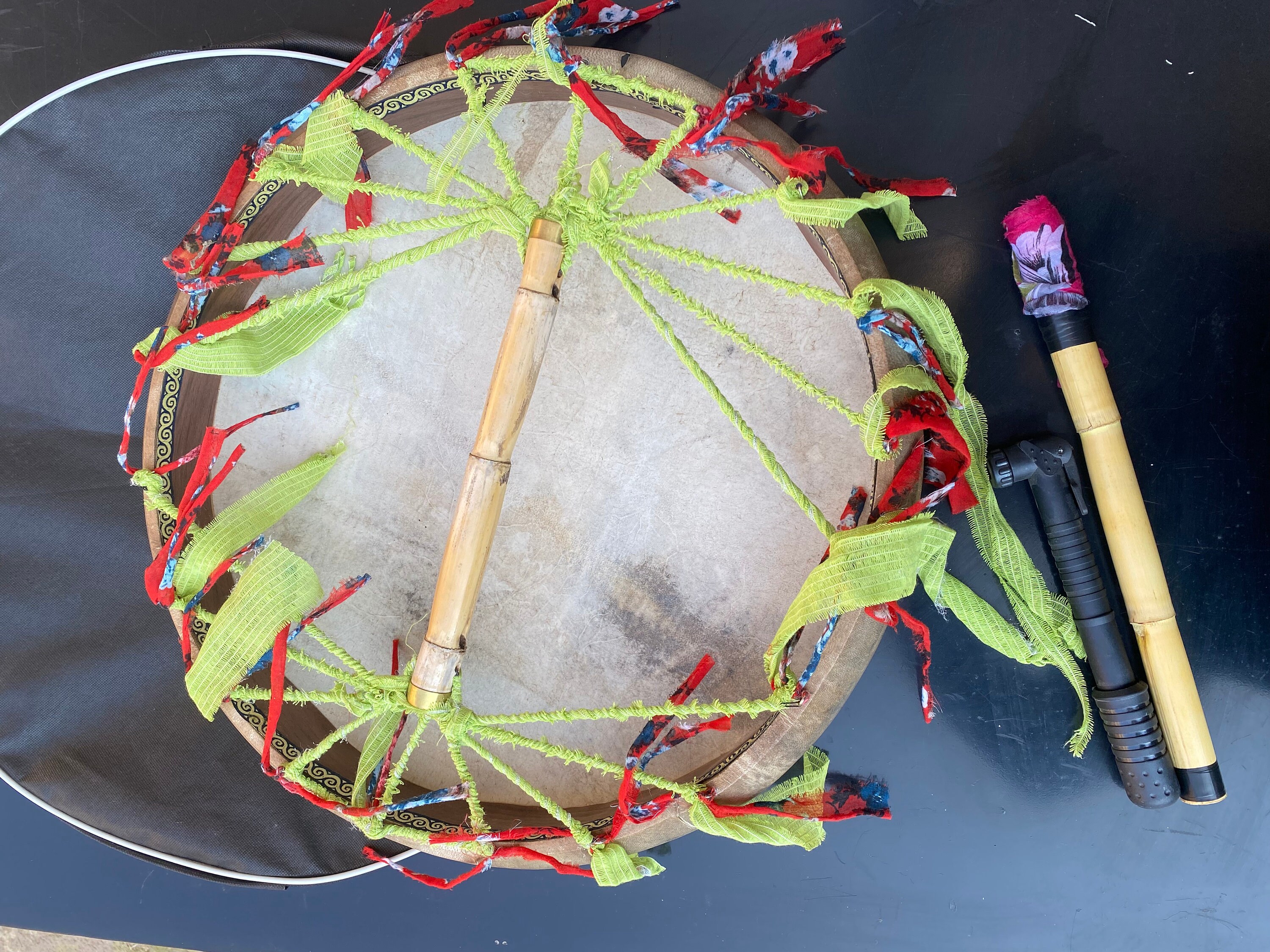 Handcrafted 20-inch Shaman Drum - Sacred Ritual Percussion Instrument ...