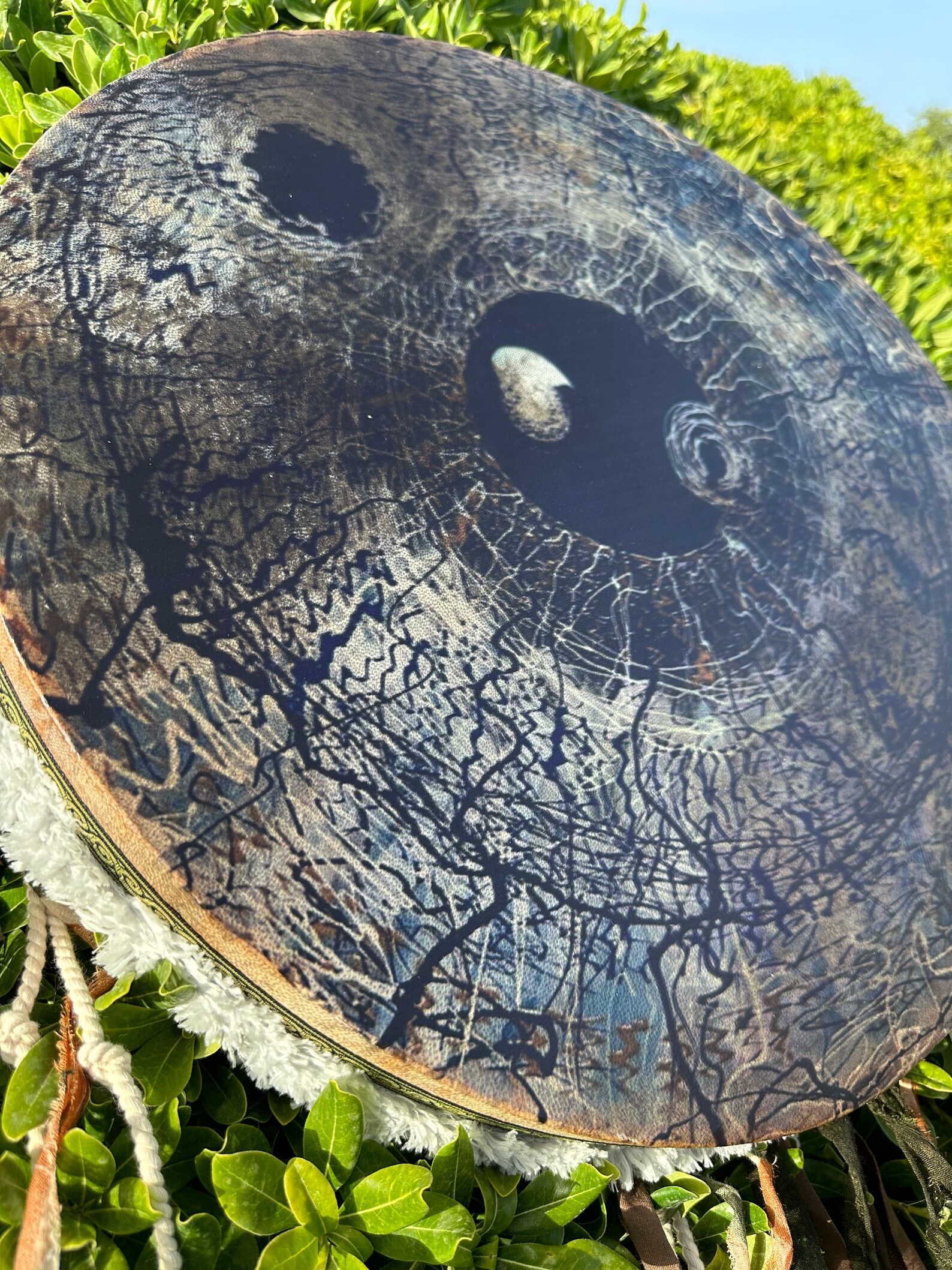 21-inch Traditional Eye Design Shamanic Drum | Handcrafted Ritual Drum ...