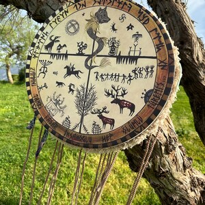 21-inch Traditional Shamanic Drum | Handcrafted Spiritual Drum for ...