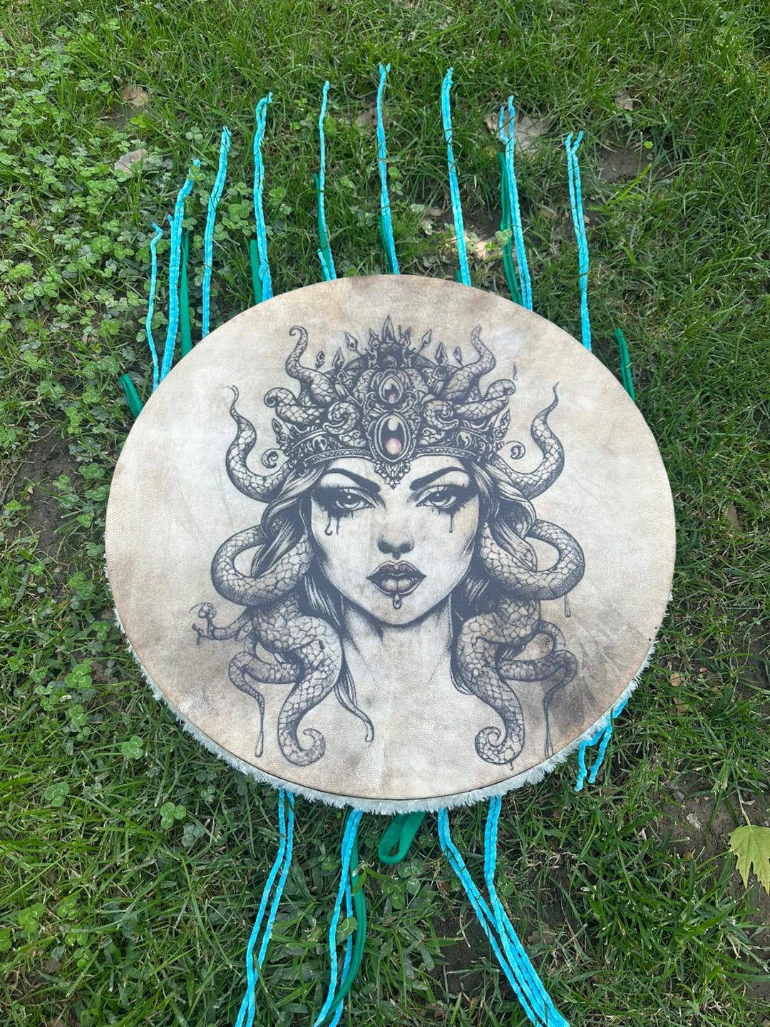 21-inch Traditional Medusa Shamanic Drum - Women's Meditation Drum for ...