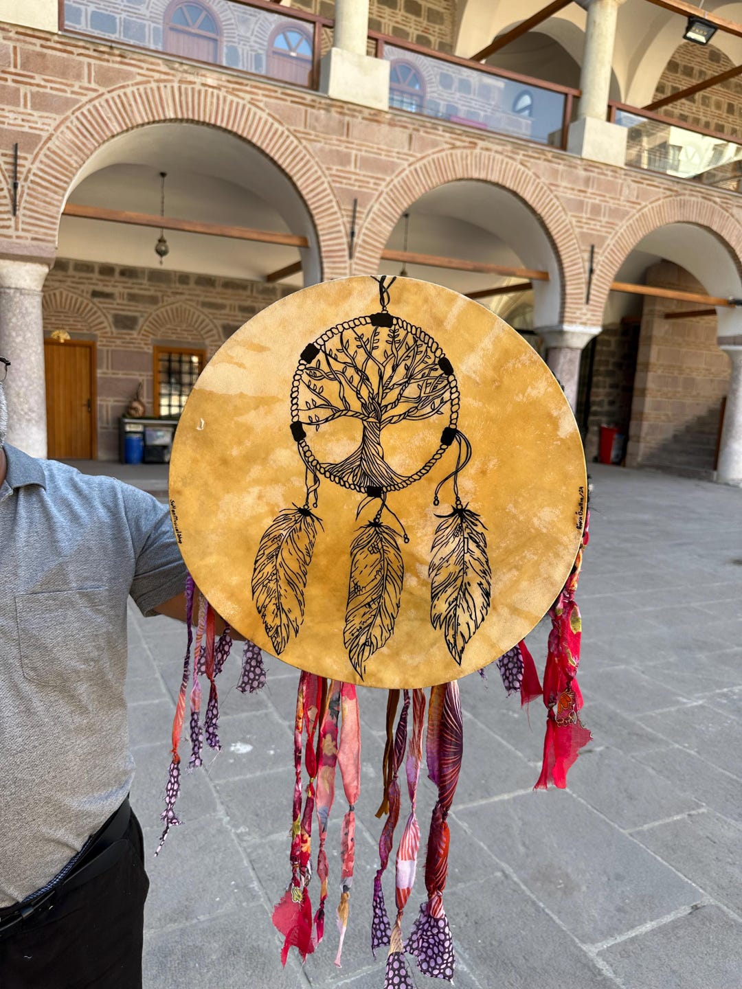 18-inch Hand-painted Sleep Trap Shamanic Drum | Woman Design Meditation ...