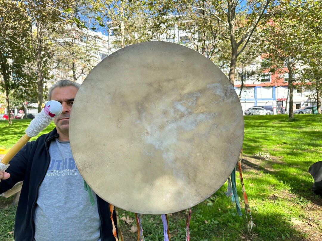21-inch Traditional Shamanic Drum | Native American Drum | Handcrafted ...