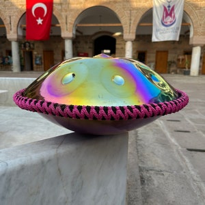 Professional 432hz Handpan D Minor - 22 Inch 9 Note Multicolored ...