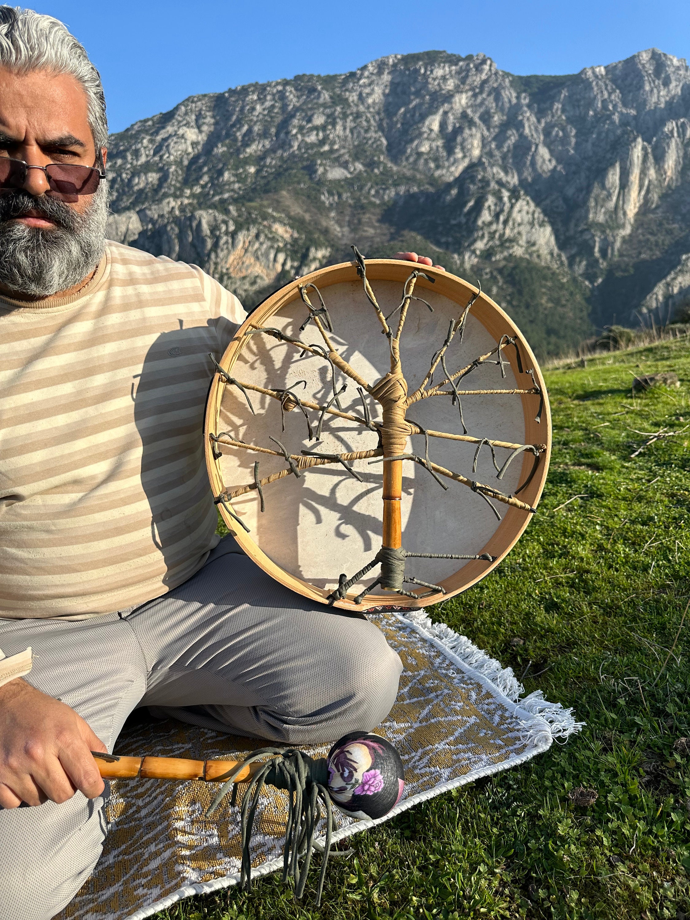 Authentic 18-inch Handcrafted Native American Shamanic Drum ...