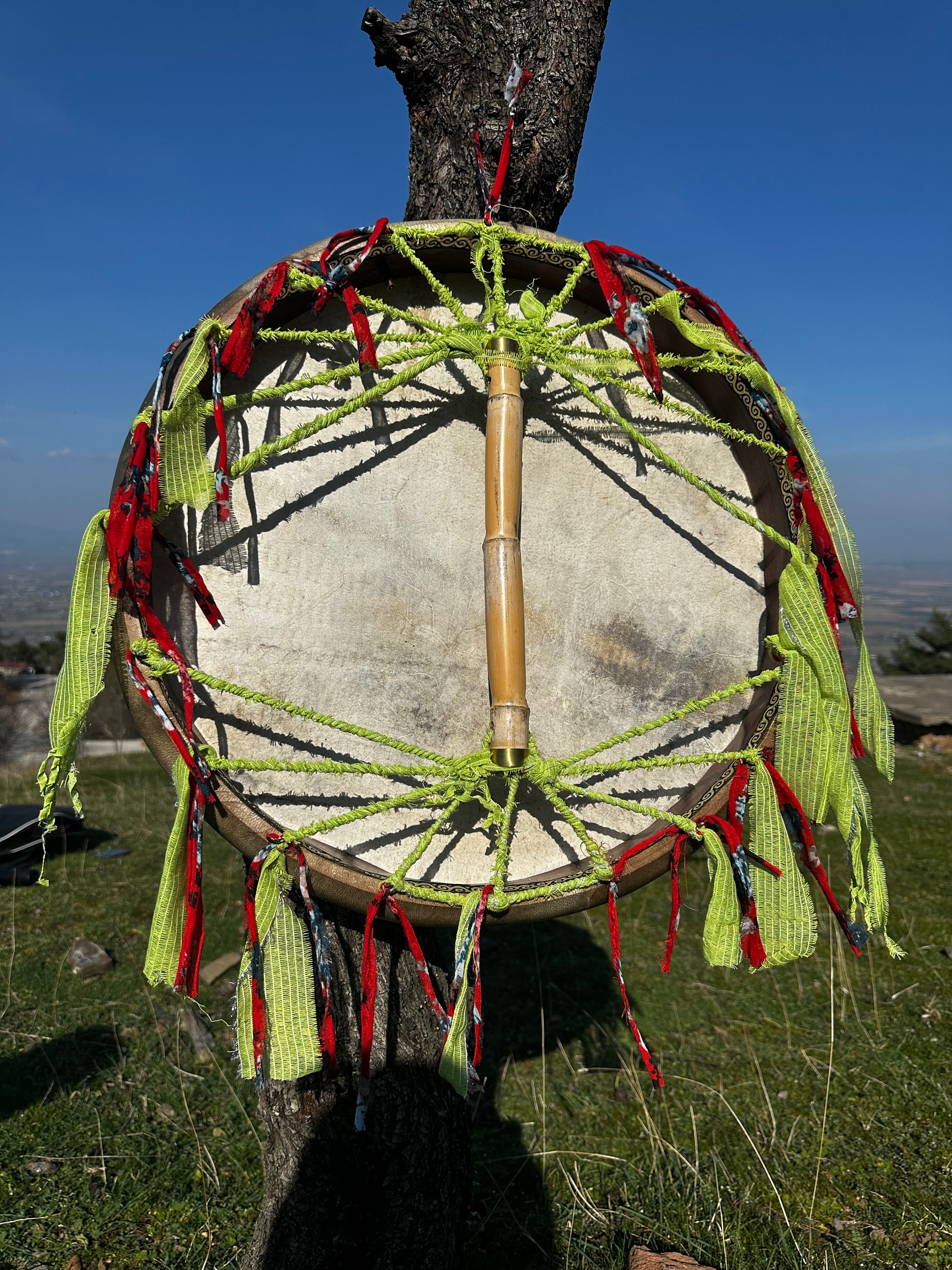 Handcrafted 18-inch Shaman Drum (kam Drum) - Sacred Ritual Percussion ...