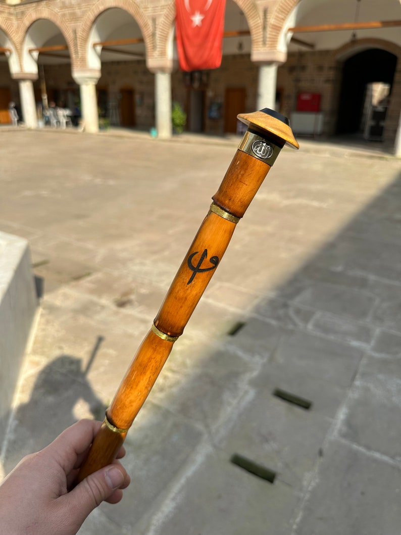 Professional Turkish Ney Flute - Handcrafted Bamboo Woodwind Instrument ...