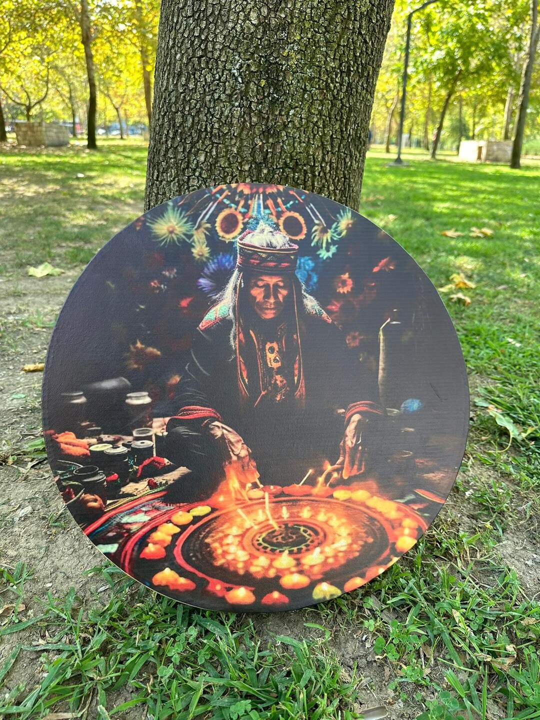 18-inch Traditional Shamanic Bendir Drum | Meditation & Ritual ...