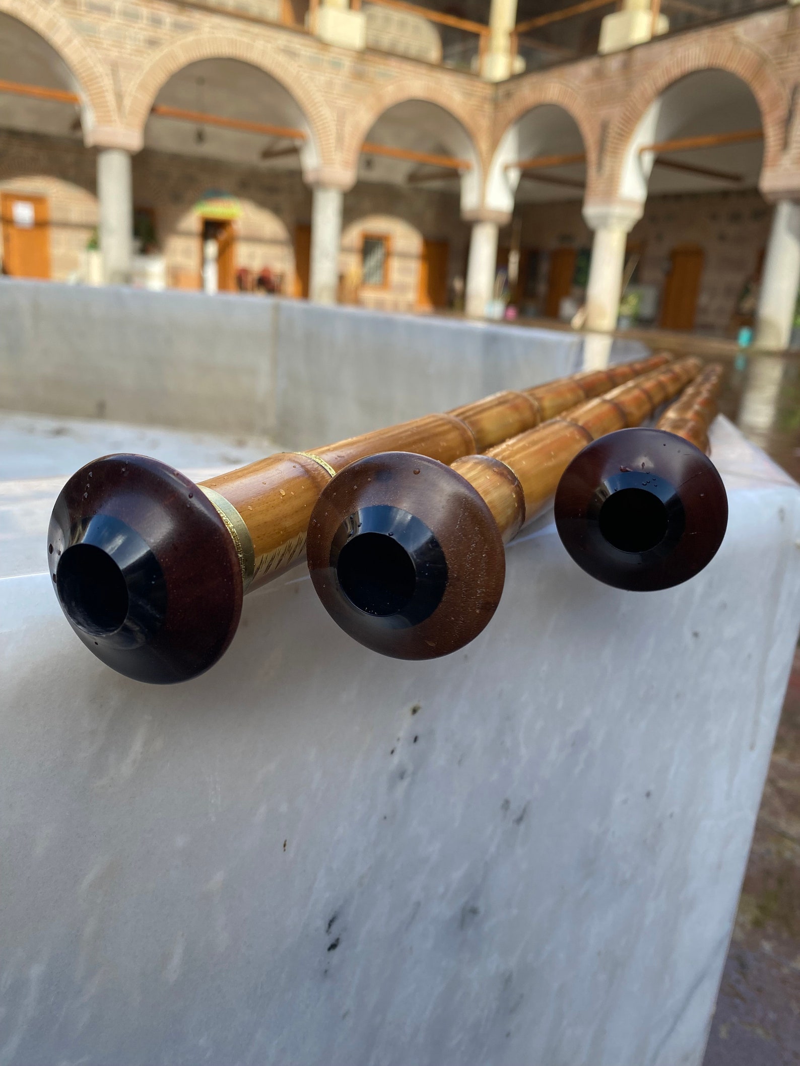 Authentic 3-piece Professional Bamboo Turkish Ney Flute Set Handcrafted ...