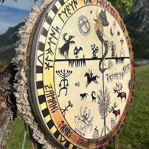 Handcrafted Traditional Shamanic Drum - Authentic Ritual Musical ...