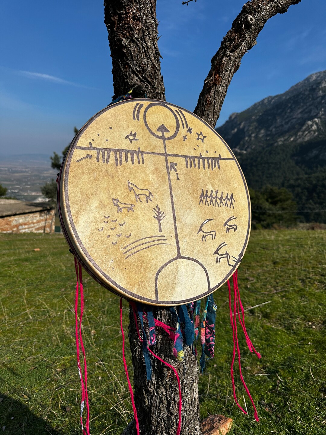 Handcrafted Traditional Shaman Drum - Authentic Native American ...