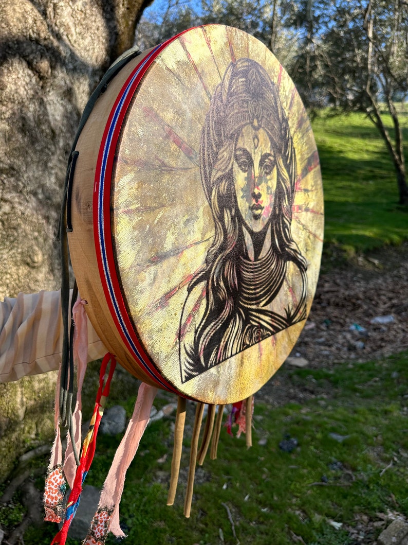 Goddess 21-inch Shamanic Drum - Sacred Handcrafted Instrument for ...
