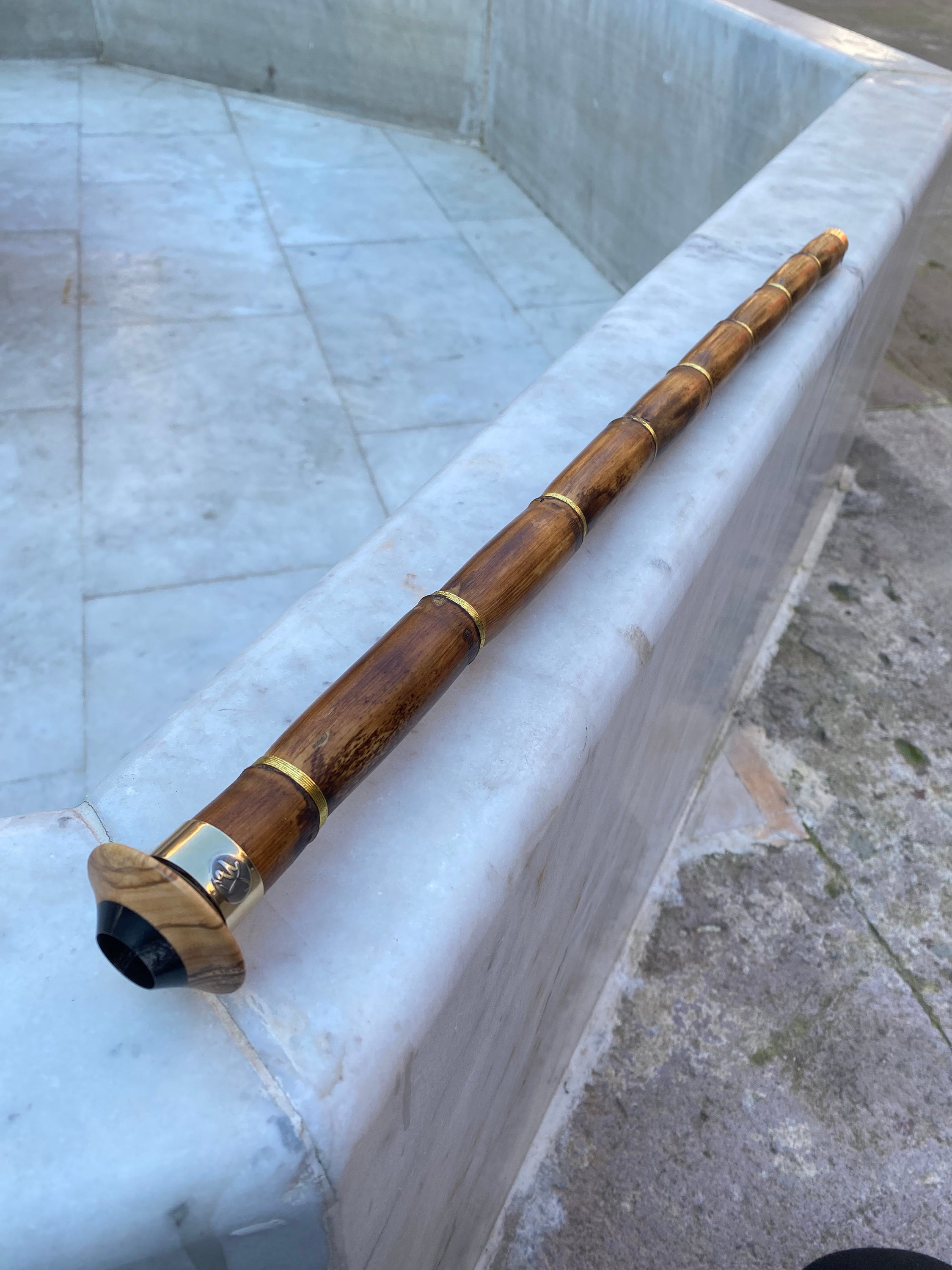 Handcrafted Bamboo Buffalo Horn Başpare Turkish Ney Flute ...
