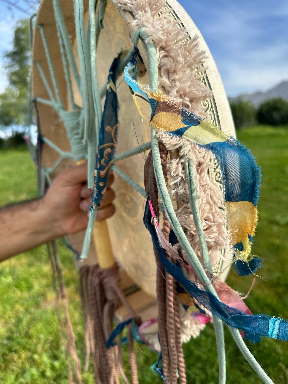 Handcrafted Shamanic Drum - Traditional 18" Frame Drum With Beater ...