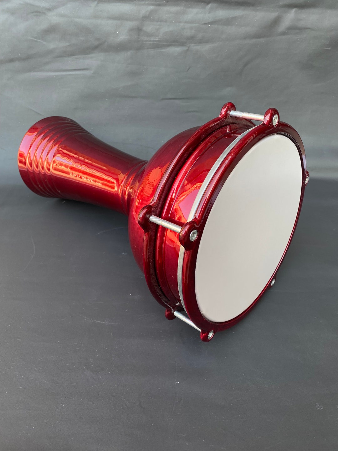 Professional Red Turkish Darbuka - Vegan Drum - Handcrafted Drum With ...