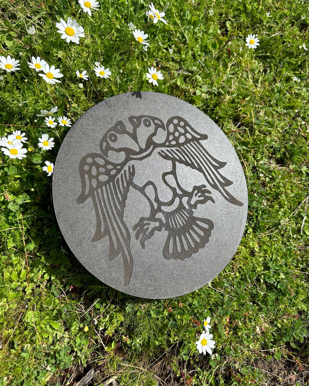 13-inch Rain Disk Meditation Tool - Handcrafted Wooden Raindrop Sound ...