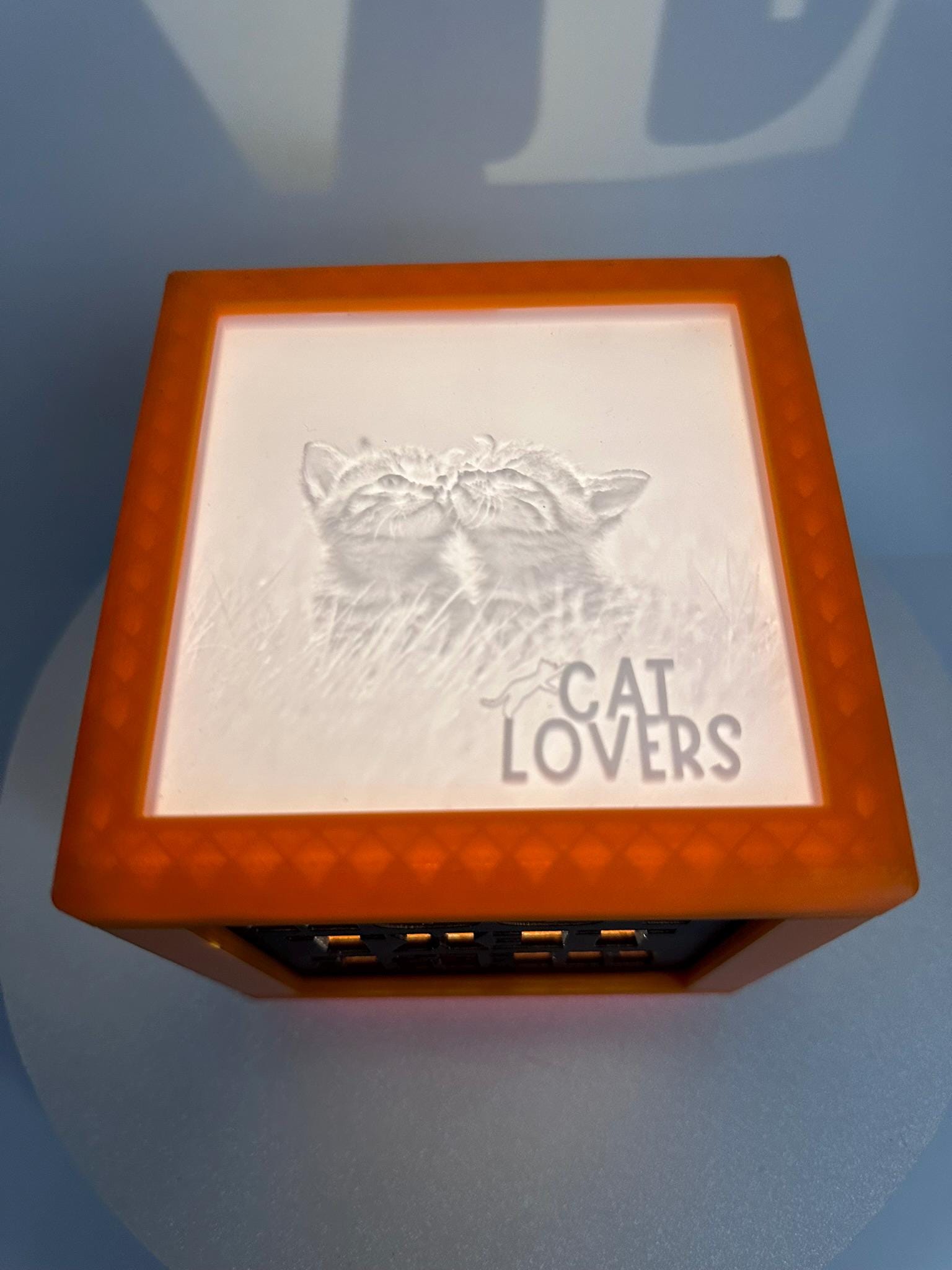 Custom WRGB Light Cube 3D Printed Wood Lightbox Lithophane Decoration ...