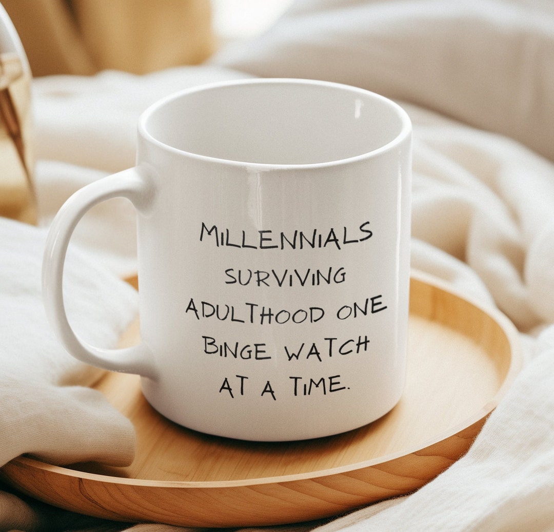Binge Watch Mug, Millennial Coffee Cup, TV Marathon Mug, Netflix Lover ...