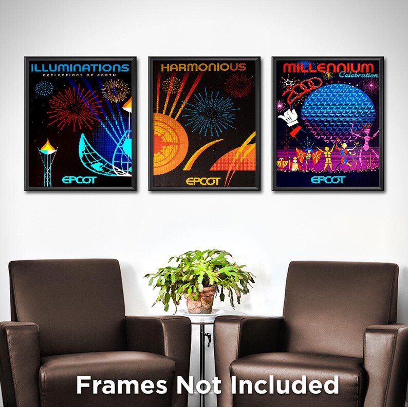 Disney World Epcot Posters Parades & Shows Set of 3 Poster Prints Art ...