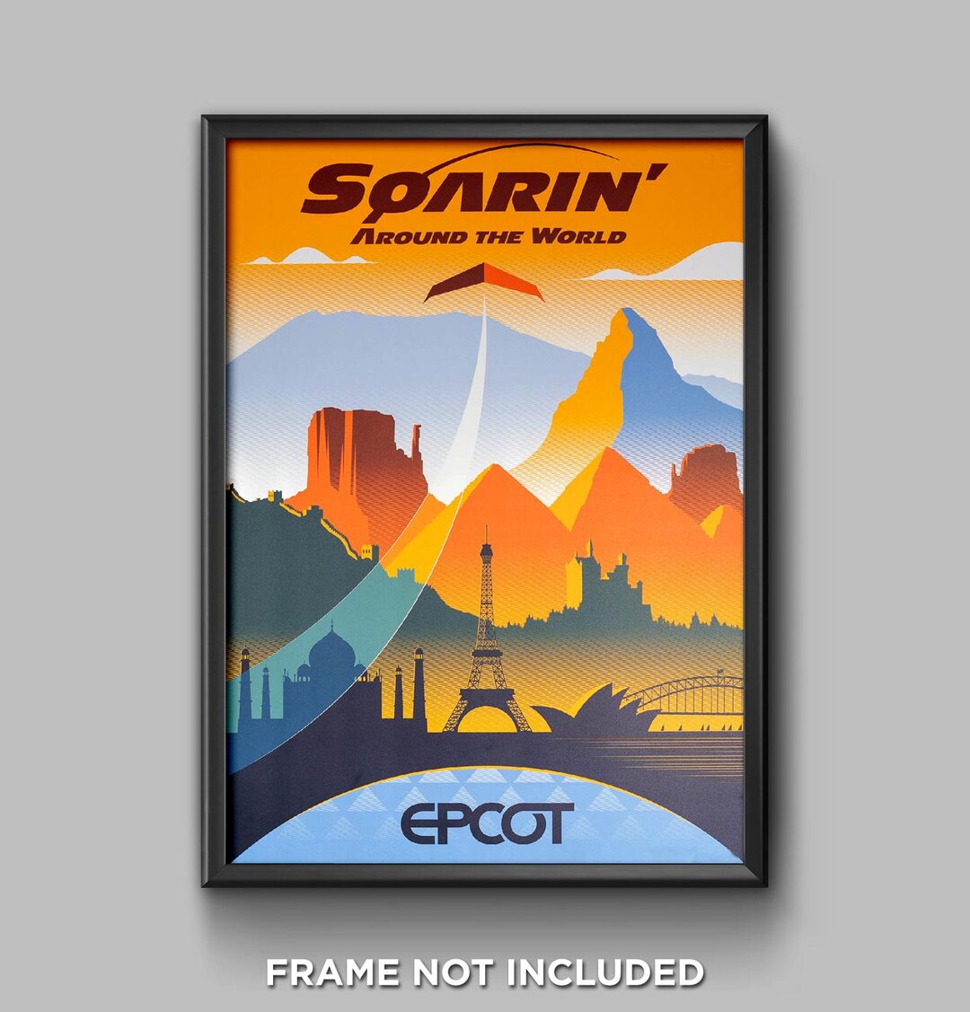 Epcot Soarin Attraction Walt Disney World Showcase Magic Kingdom Wall ...