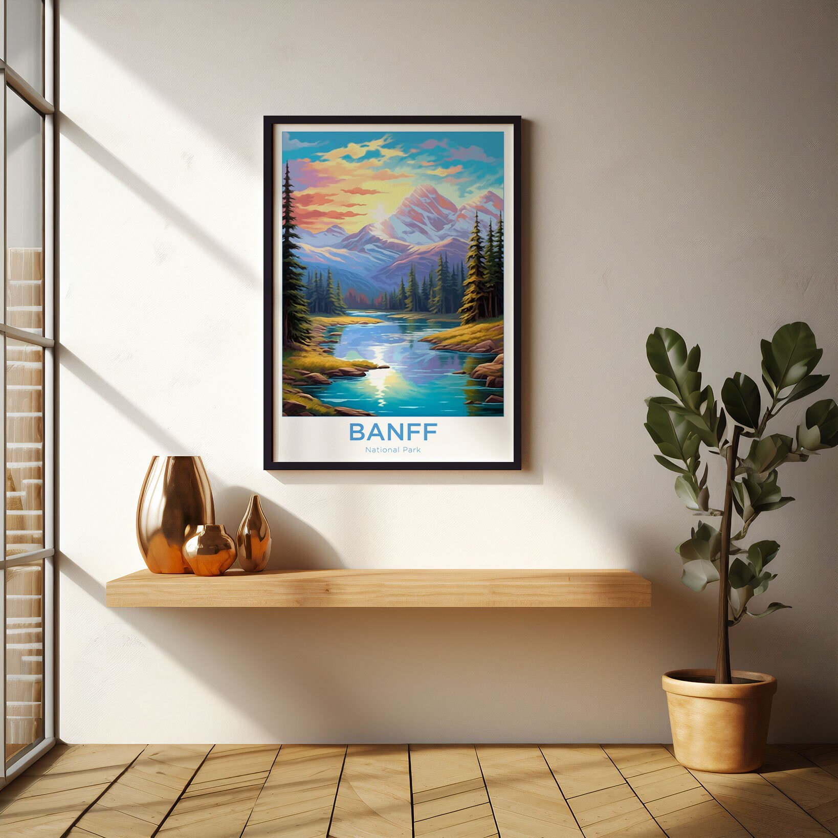 BANFF National Park Travel Wall Art BANFF Travel Vacation Large Wall ...
