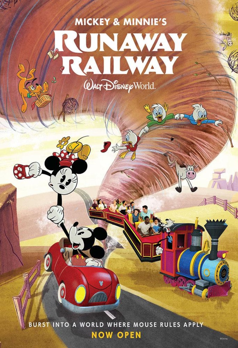 Mickie and Minnie's Runaway Railway Poster Wall Art Hollywood Studios ...
