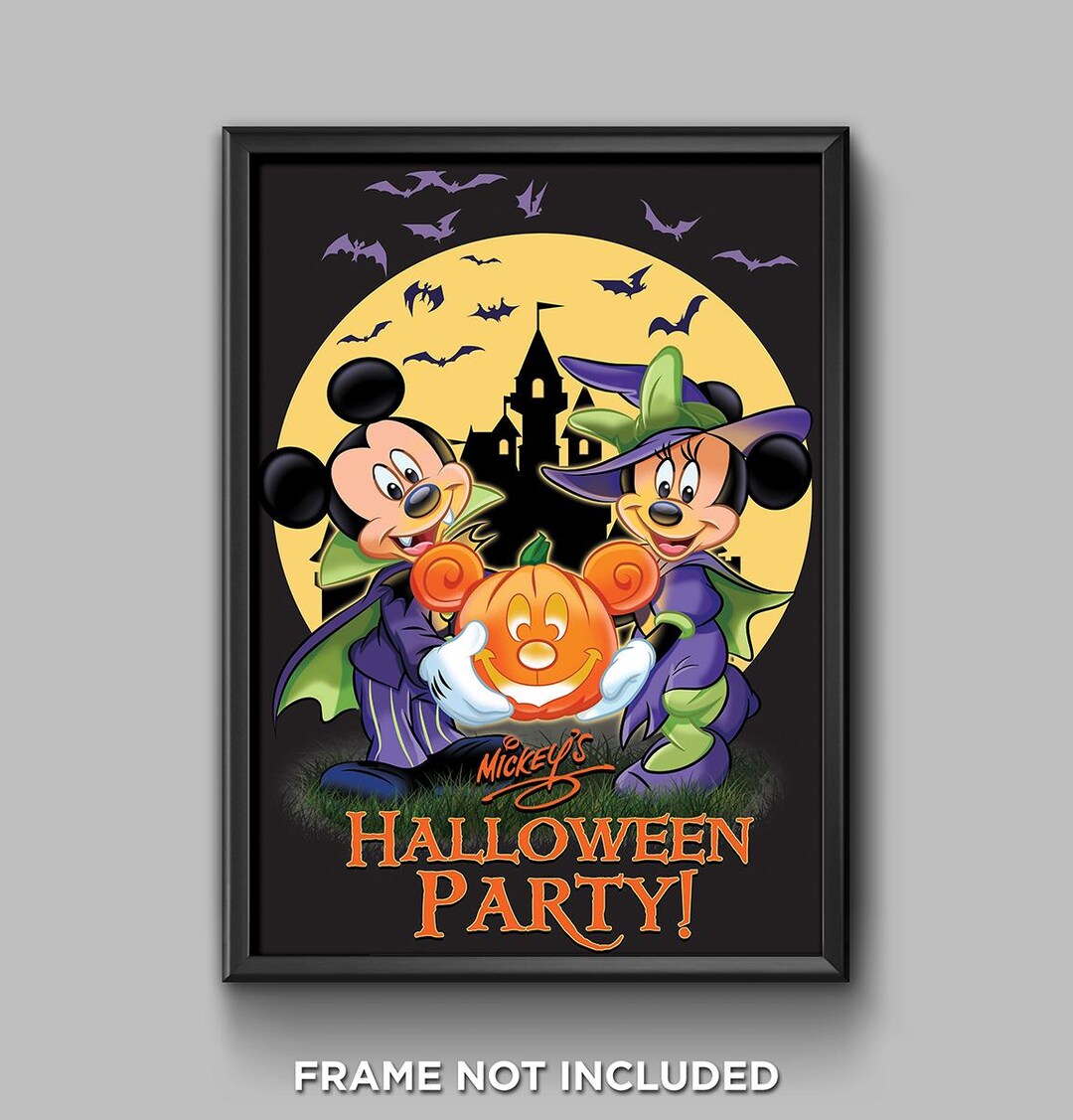 Mickey's Not so Scary Halloween Party Poster Print Disneyland Disney ...
