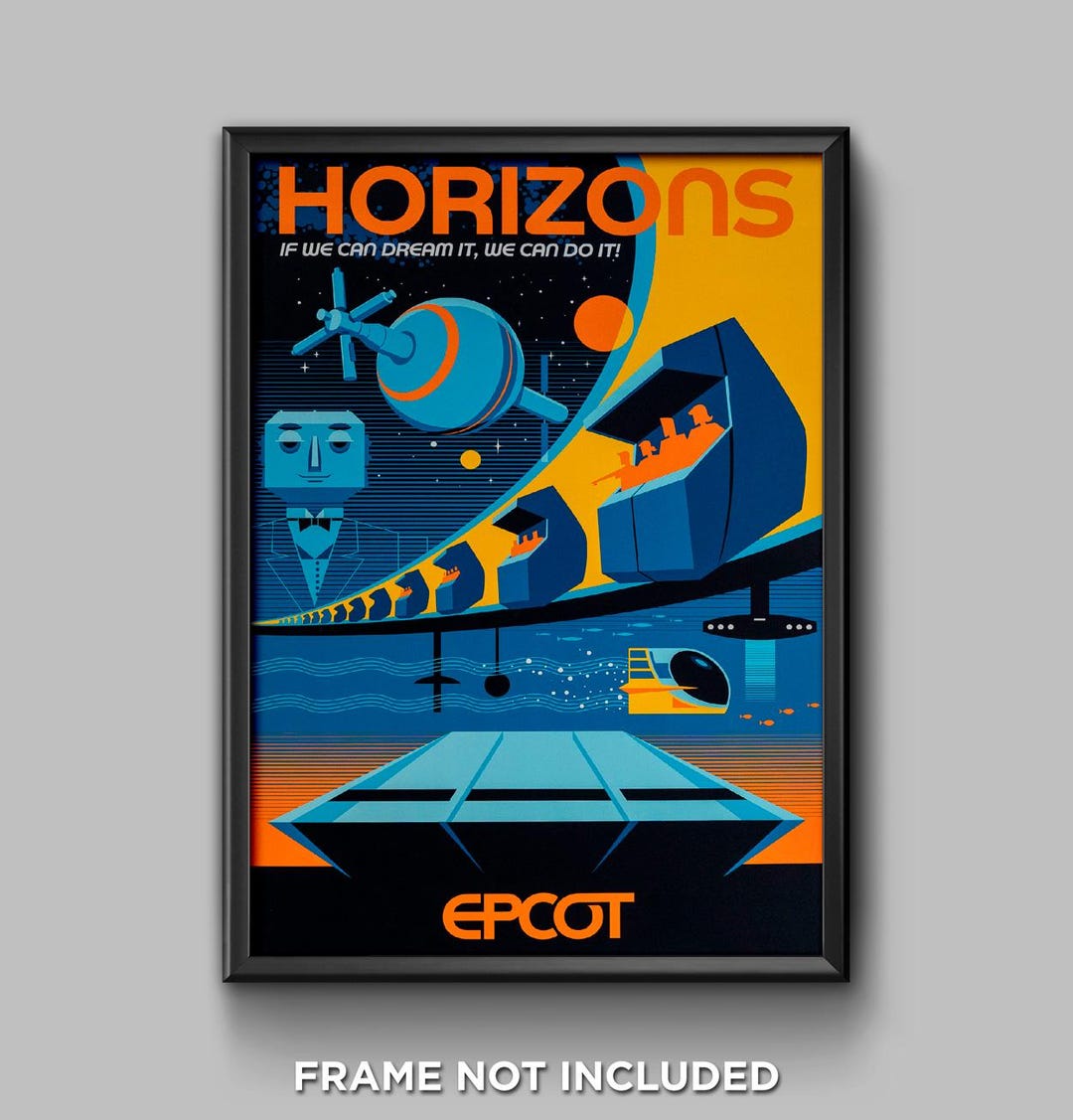 Epcot Horizons Poster Attraction Walt Disney World Showcase Magic ...
