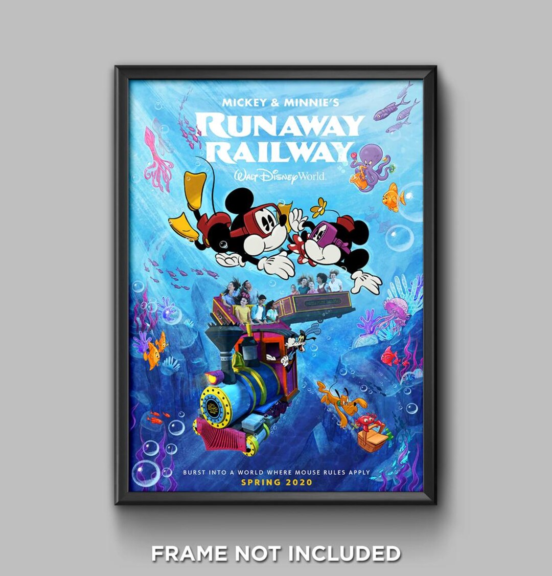 Runaway Railway Poster Mickie and Minnie's Wall Art Hollywood Studios Disney World Wall Art ...