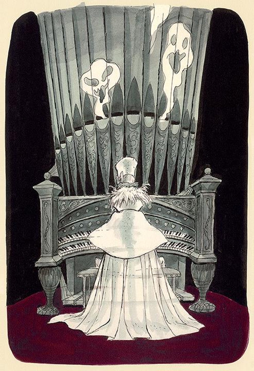 Haunted Mansion Organist Concept Art Print Poster Organ Player Ballroom ...