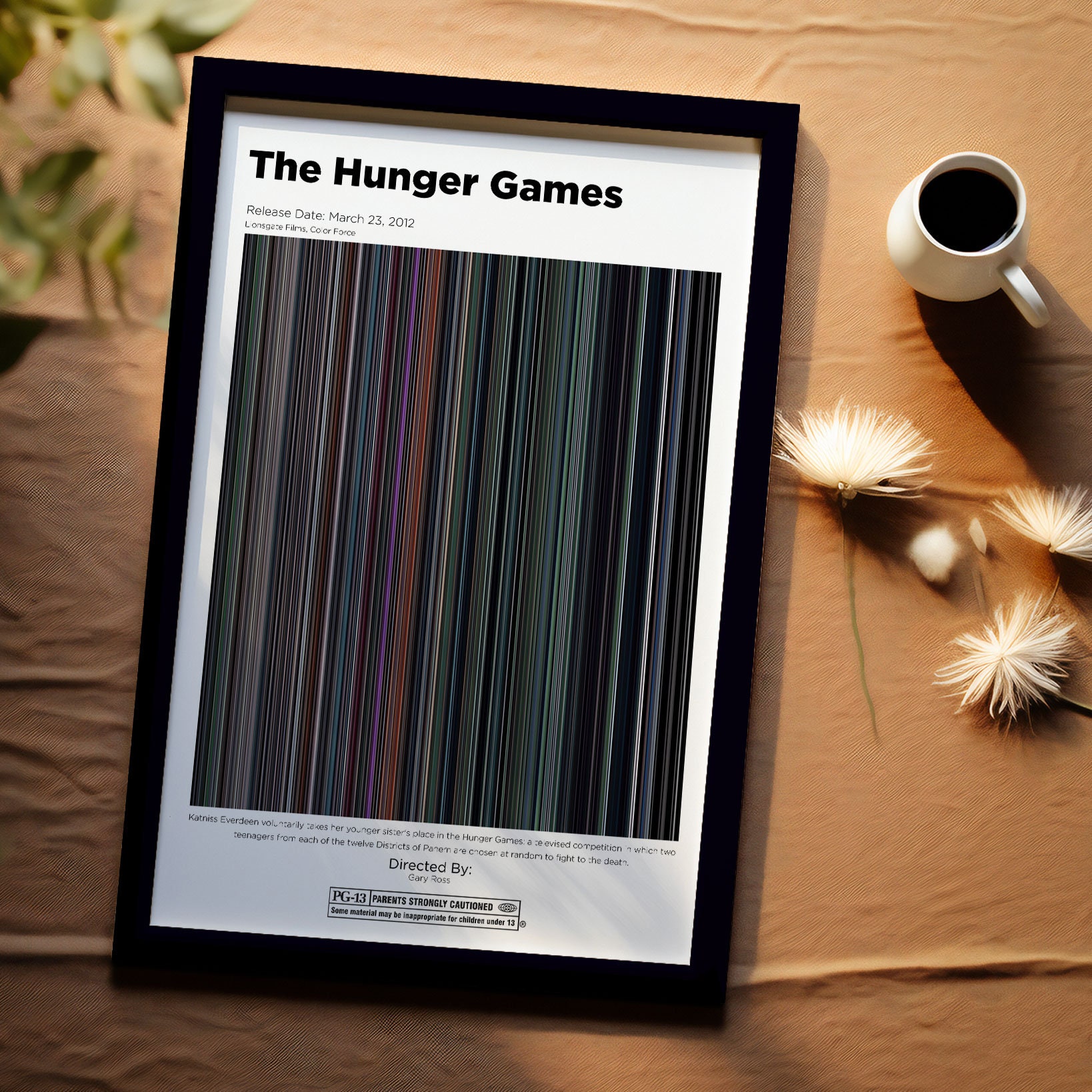 THE HUNGER GAMES Barcode Poster Wall Art Hunger Games Movie Print Wall ...