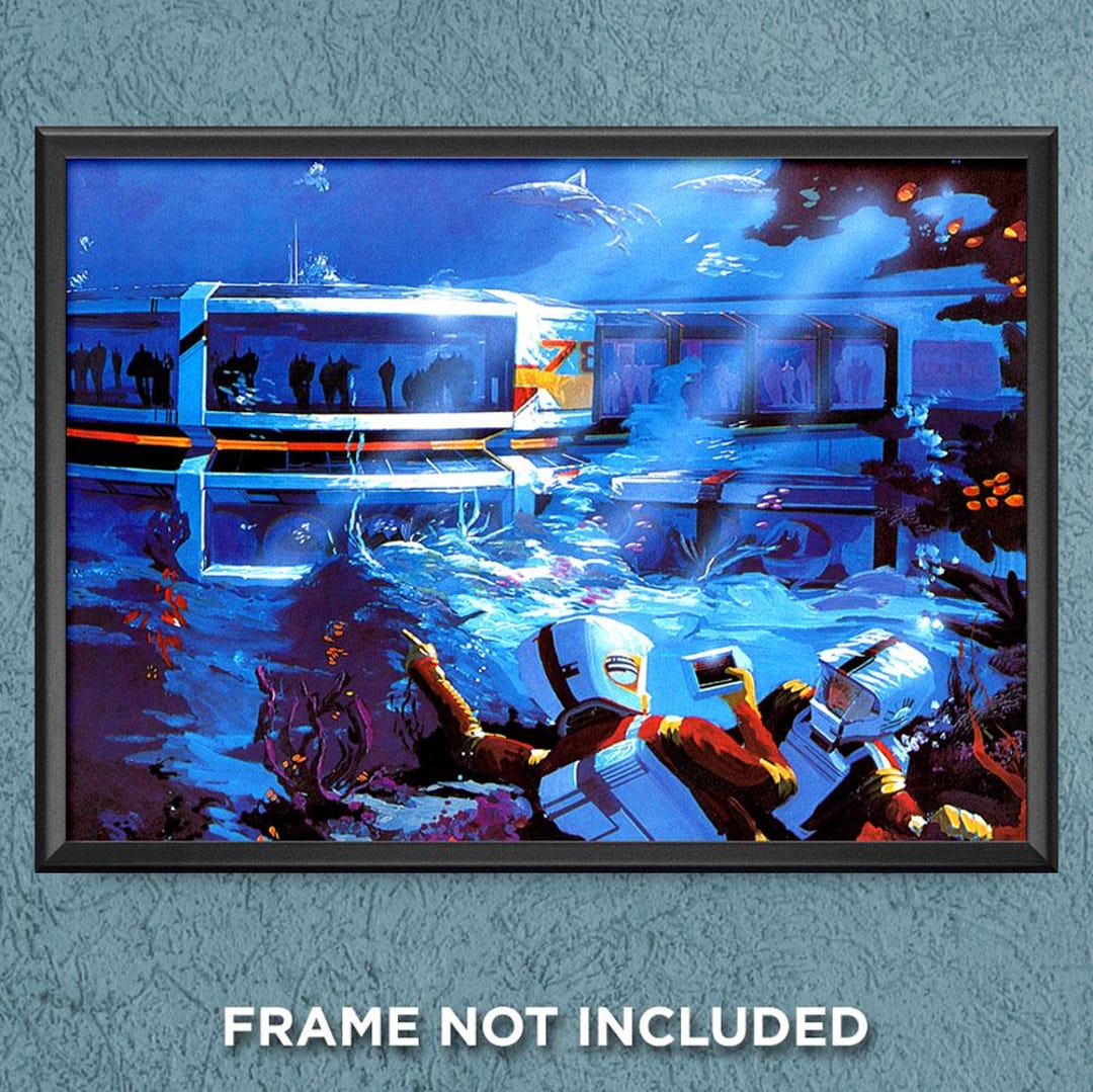 Epcot the Living Seas Poster Print Attraction Concept Art Souvenir Book ...