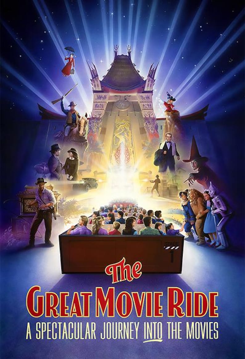 The Great Movie Ride Disney MGM Studios Attraction Poster Print Disney ...
