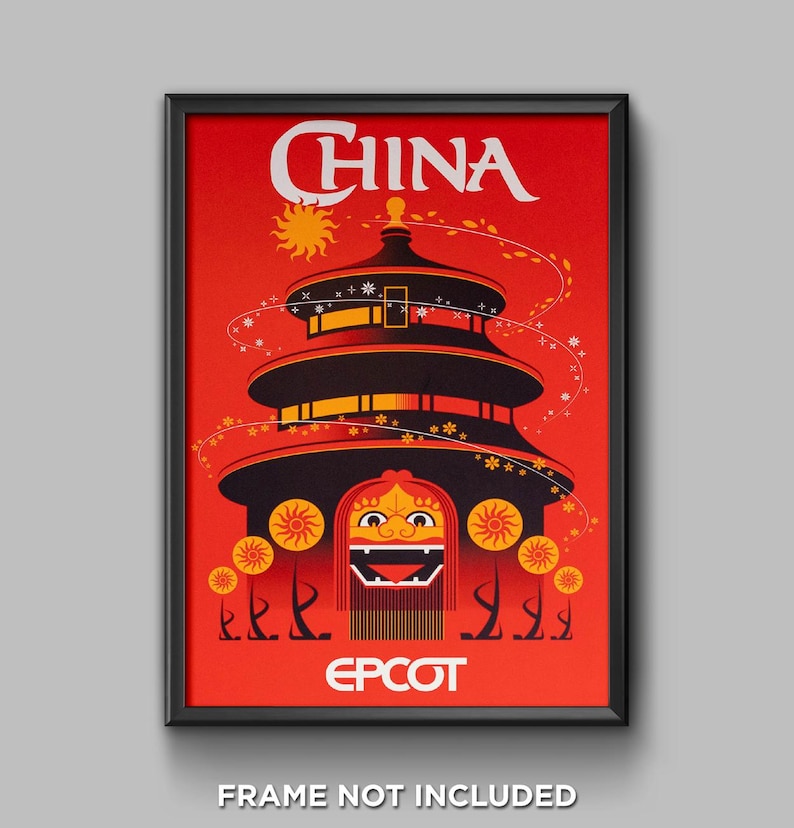 Epcot China Attraction Walt Disney World Showcase Magic Kingdom Wall ...