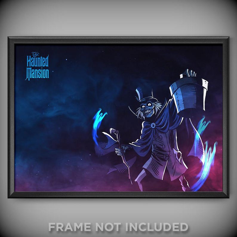 Hatbox Ghost Haunted Mansion Poster Print Hitchhiking Ghosts Bride ...