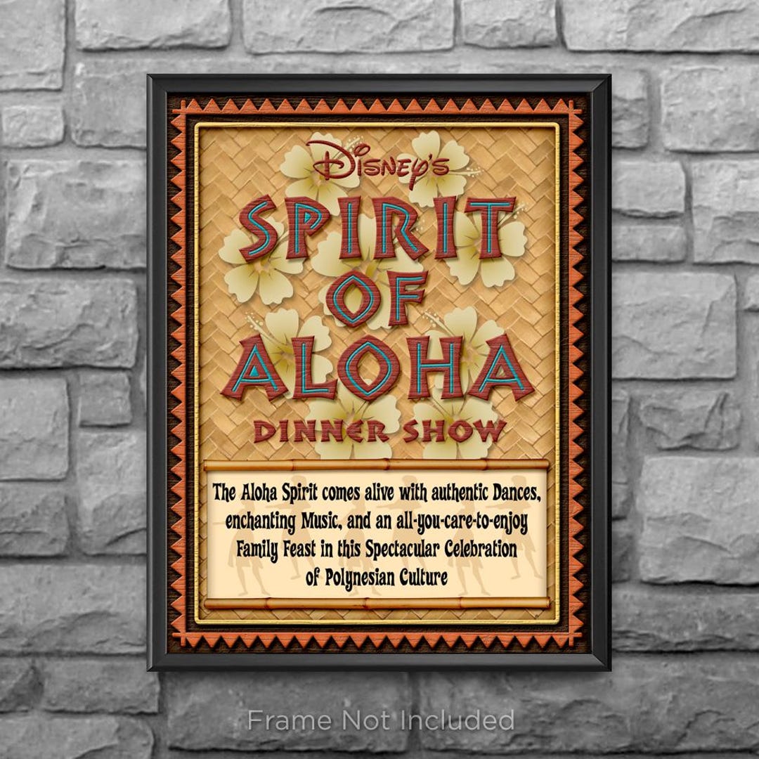 Spirit of Aloha Luau Polynesian Resort Poster Print Dinner Show Disney ...