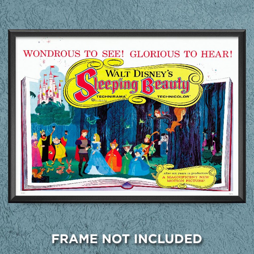 Sleeping Beauty Movie Poster Disneyland Walt Disney Fantasyland Magic ...