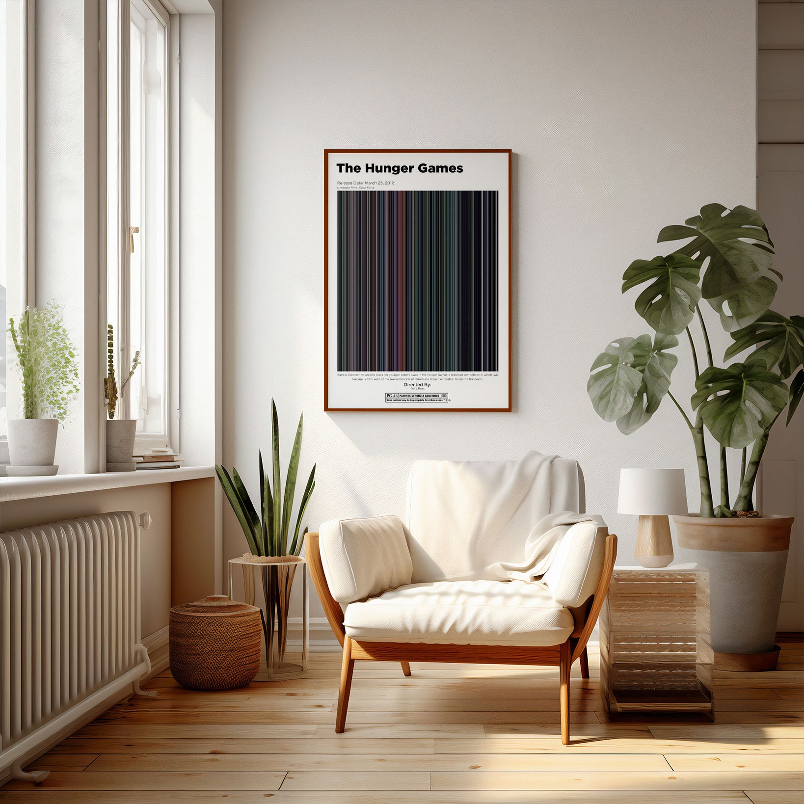 THE HUNGER GAMES Barcode Poster Wall Art Hunger Games Movie Print Wall ...