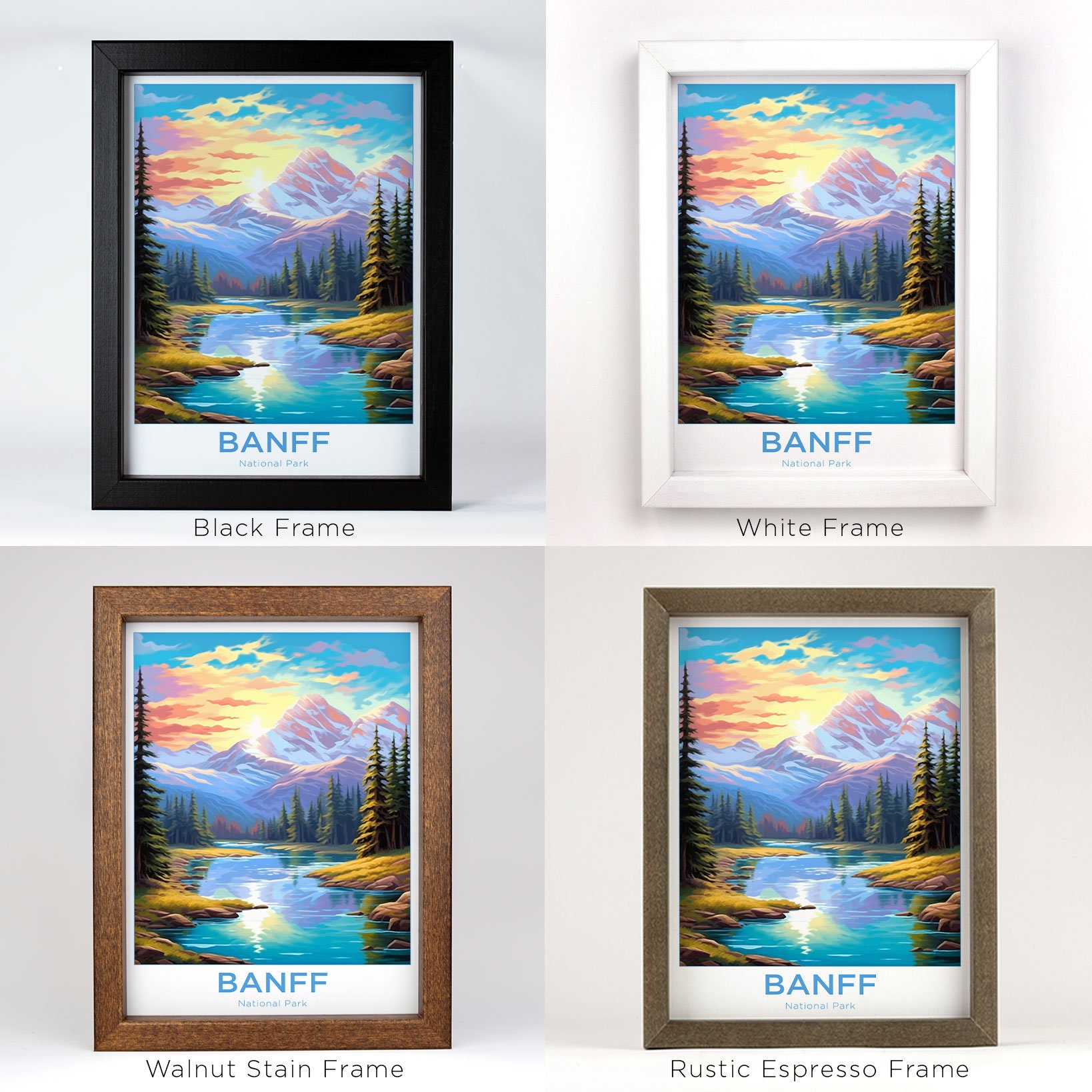 BANFF National Park Travel Wall Art BANFF Travel Vacation Large Wall ...