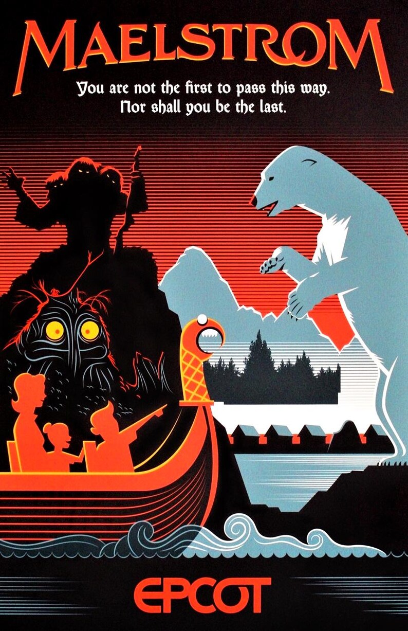 Epcot Norway Maelstrom Viking Poster Attraction World Showcase Magic ...