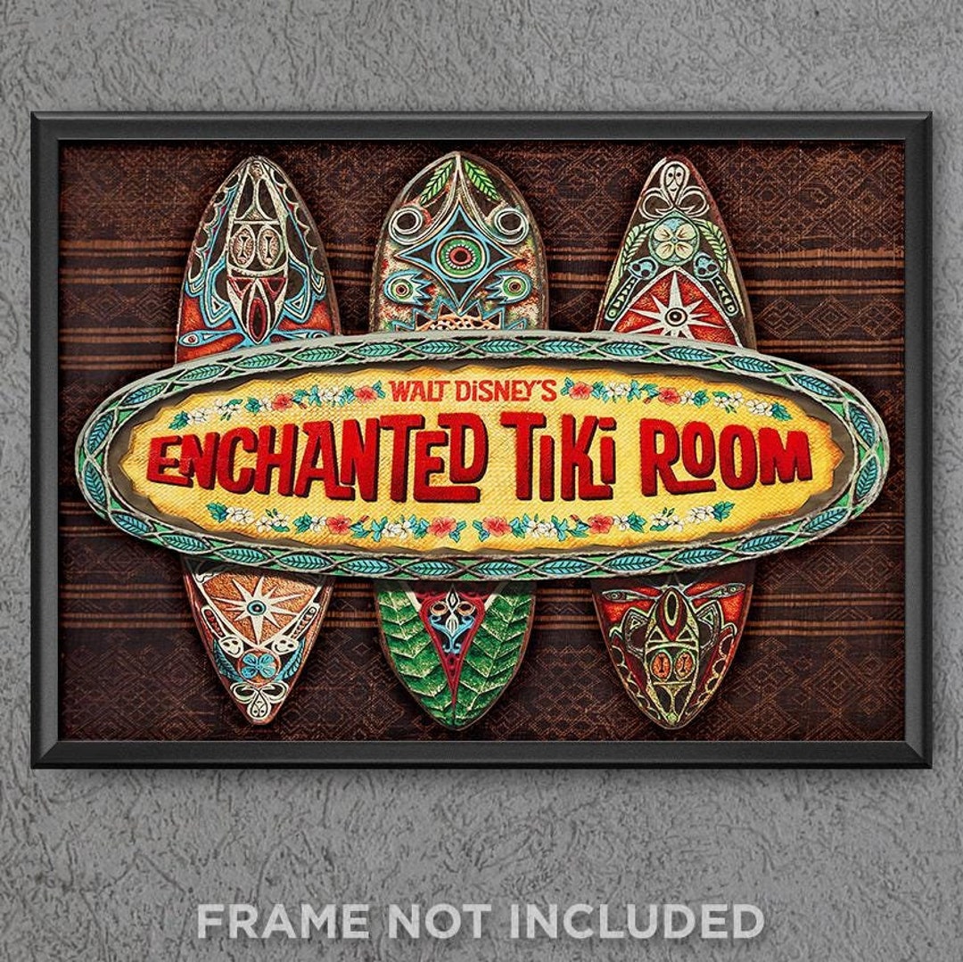 Enchanted Tiki Room Attraction Entrance Sign Poster Print Disneyland ...