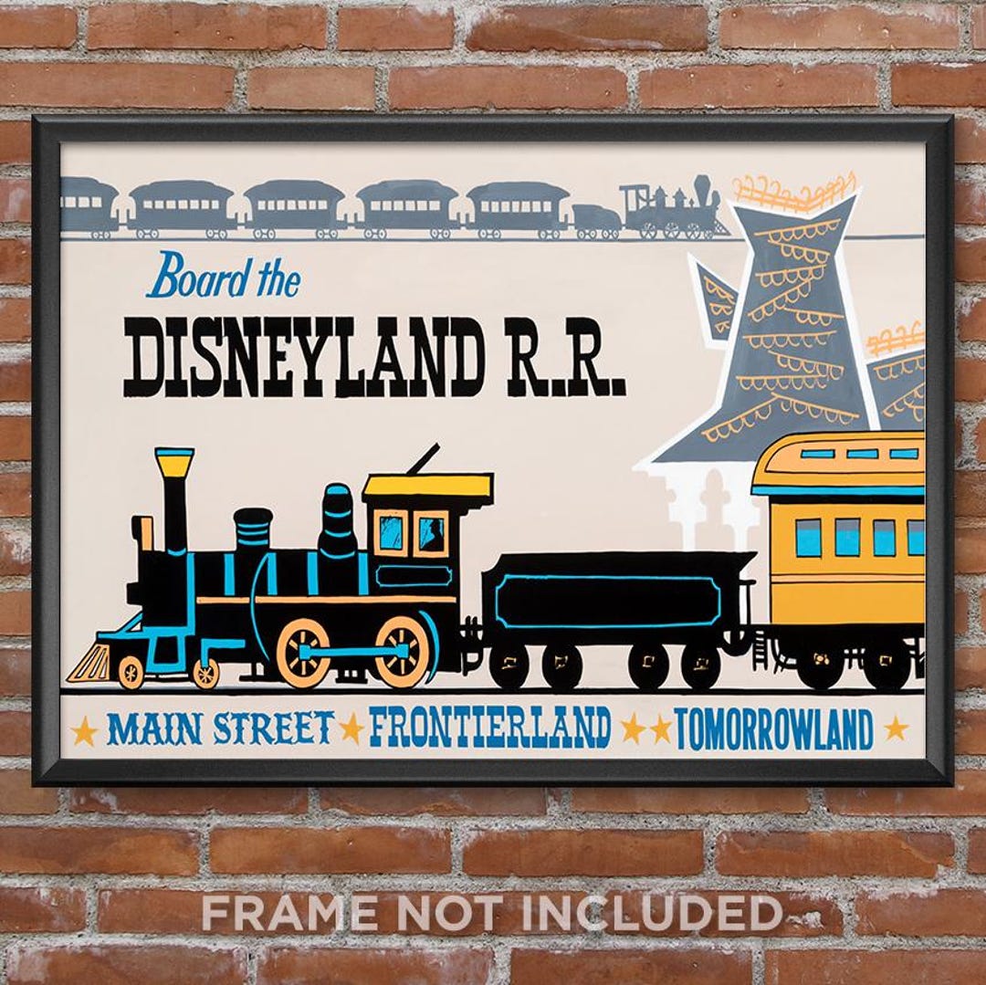 Disneyland Railroad Omnibus Attraction Poster Sign Print Frontierland ...