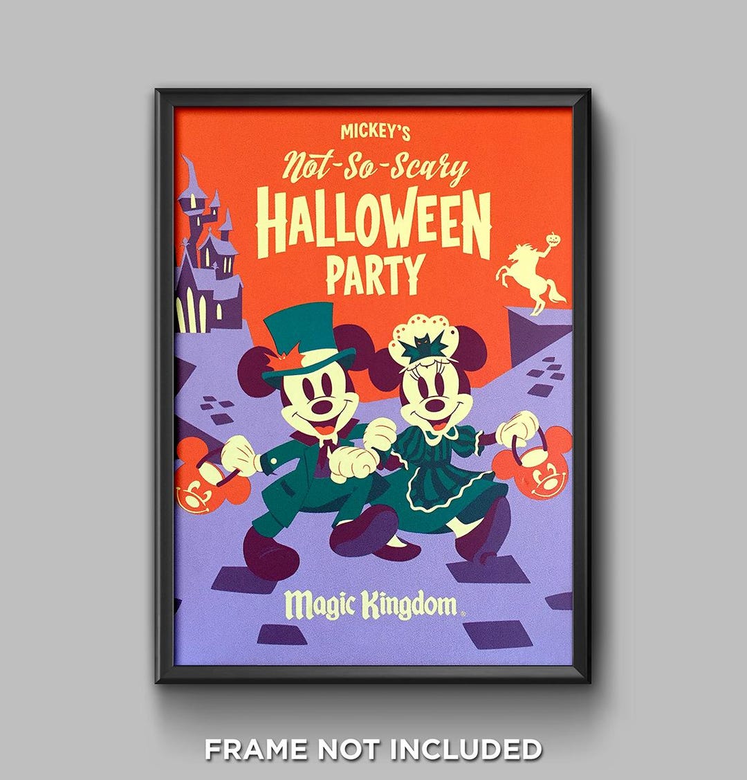 Mickey's Not so Scary Halloween Party Poster Print Reproduction Disney ...