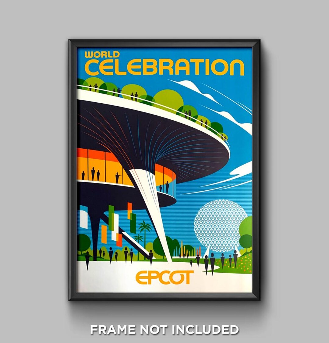 Epcot World Celebration Poster Attraction Walt Disney World Showcase ...