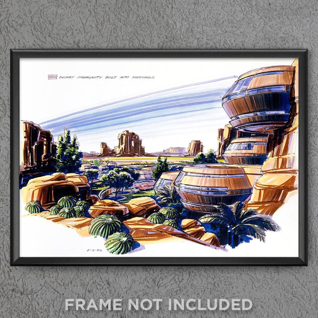 Horizons Epcot Center Concept Art Poster Print Desert Oranges ...