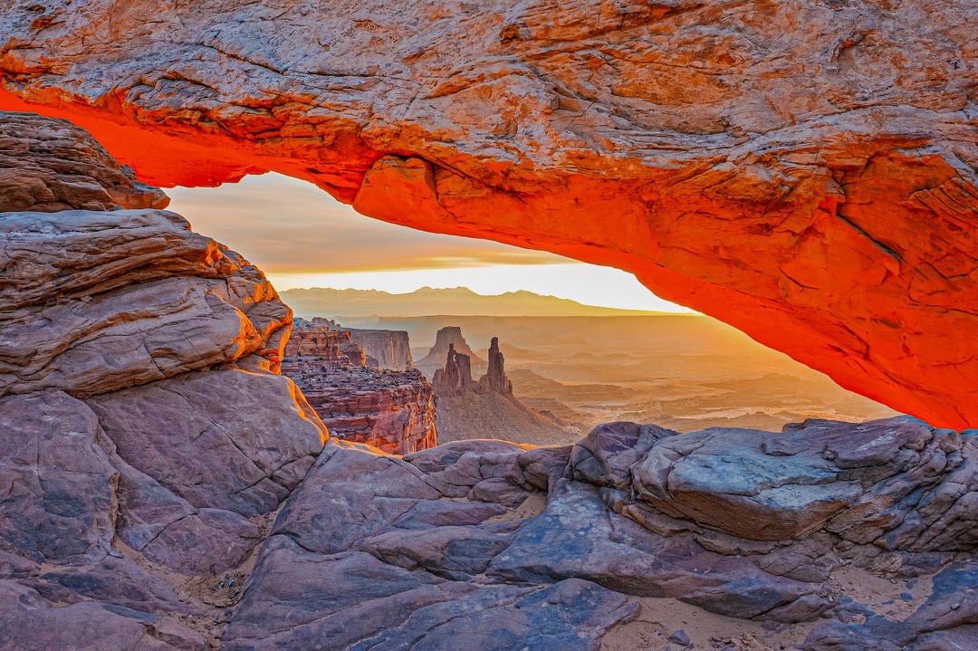 Washer Woman Framed by Mesa Arch, Canyonlands National Park, Utah, Moab, Sunrise - Print/canvas ...