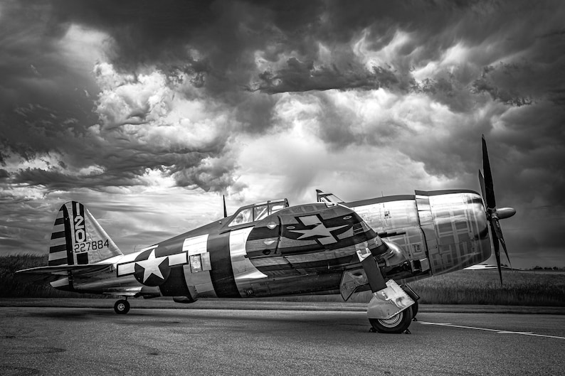 Vintage Airplane Photography, Bonnie P-47D, WWII Fighter ,WW II ...