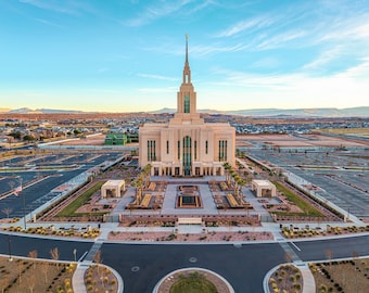 LDS Red Cliffs Temple Art - Etsy