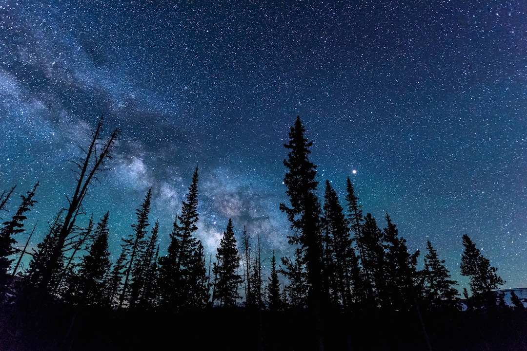 Galatic Forest, Milky Way Over the Uintah Mountains Utah, Galactic Core ...